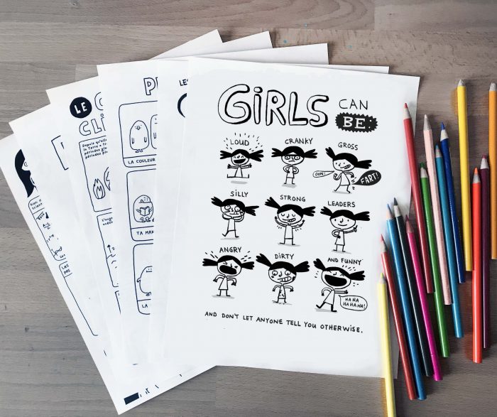 My mini-posters as coloring pages | Elise Gravel