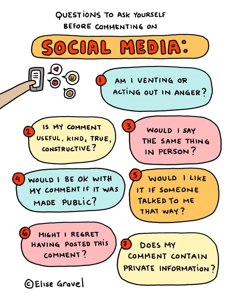 Questions to ask yourself before commenting on social media | Elise Gravel